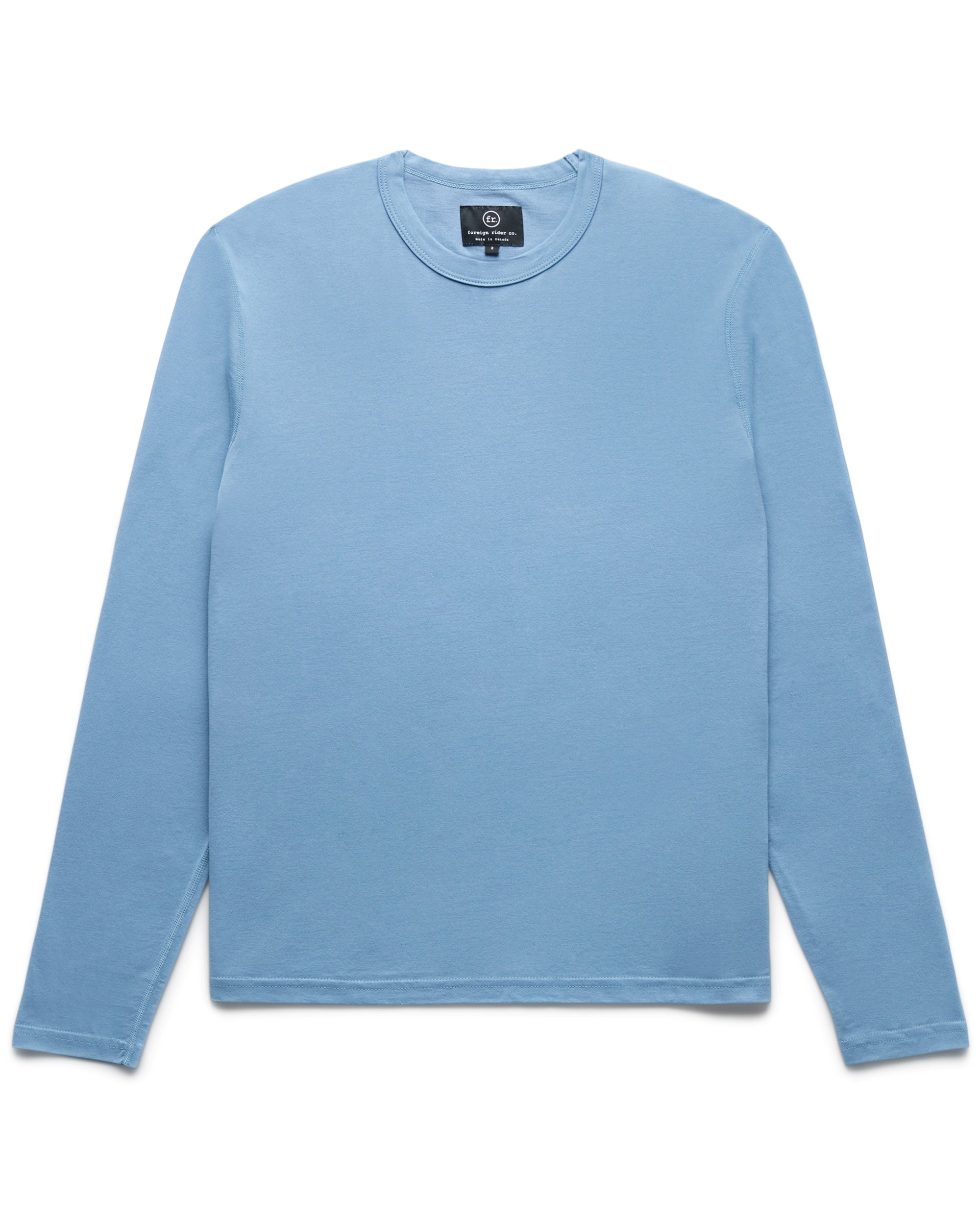 Supima Long Sleeve T-Shirt Metallic Blue | Foreign Rider Co.